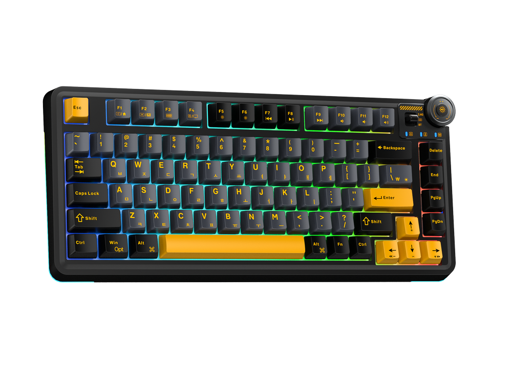 Bàn phím cơ AULA AU75 Golden 3 Mode Star Vector Switch